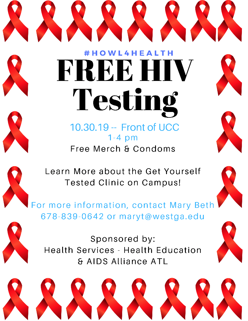 UWG Health Services Offering Free HIV Testing – The West Georgian